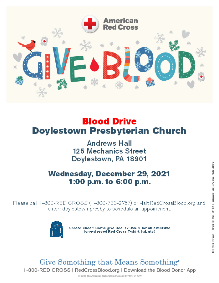 Red Cross Blood Drive | Doylestown Presbyterian Church